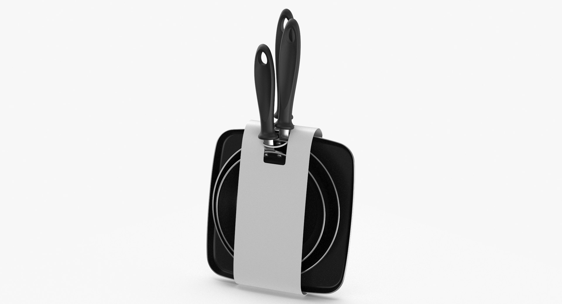 Cook Pans 3 Pack Blank and Generic Label 3D - TurboSquid 2137487