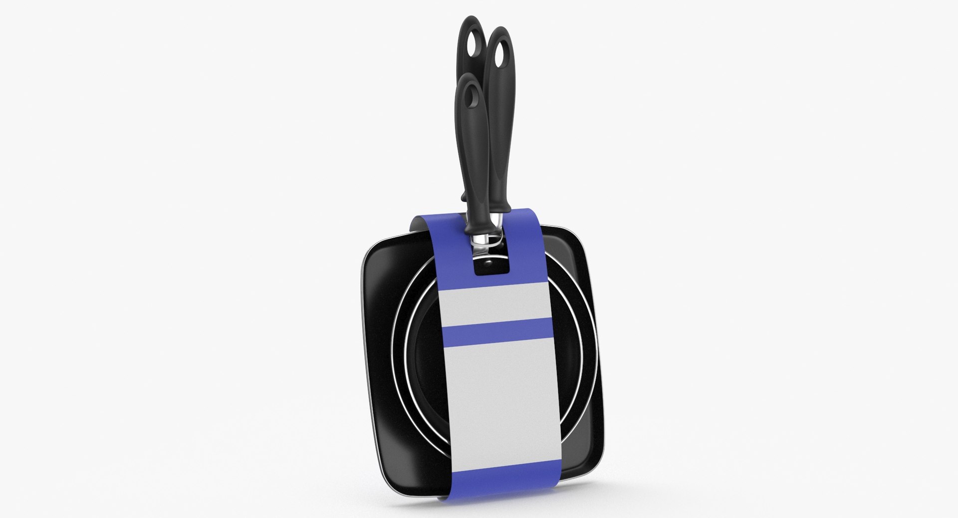 Cook Pans 3 Pack Blank And Generic Label 3D - TurboSquid 2137487