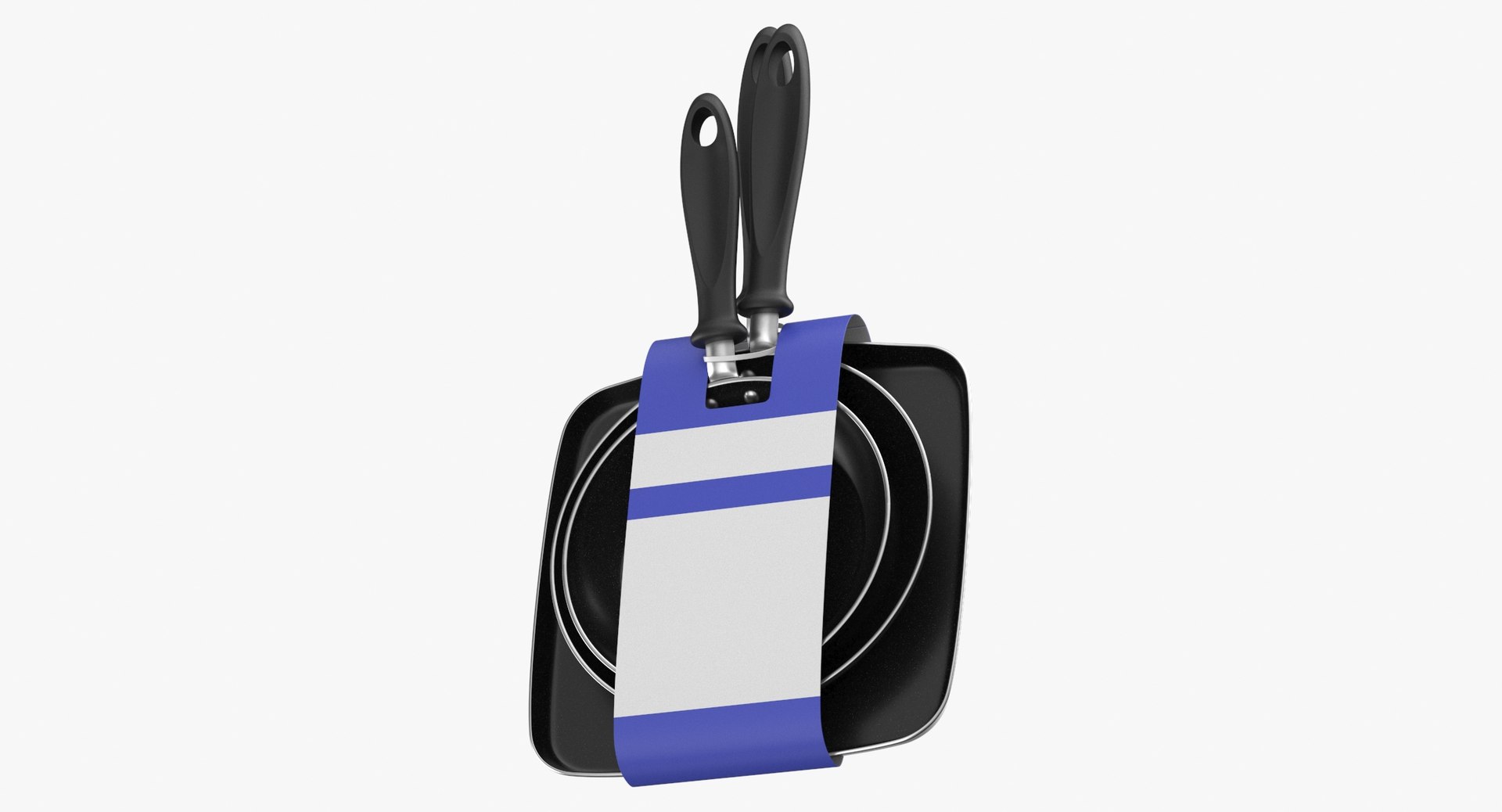 Cook Pans 3 Pack Blank And Generic Label 3D - TurboSquid 2137487