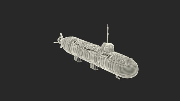 modelo 3d Submarino nuclear ruso de aguas profundas Losharik aparejado ...