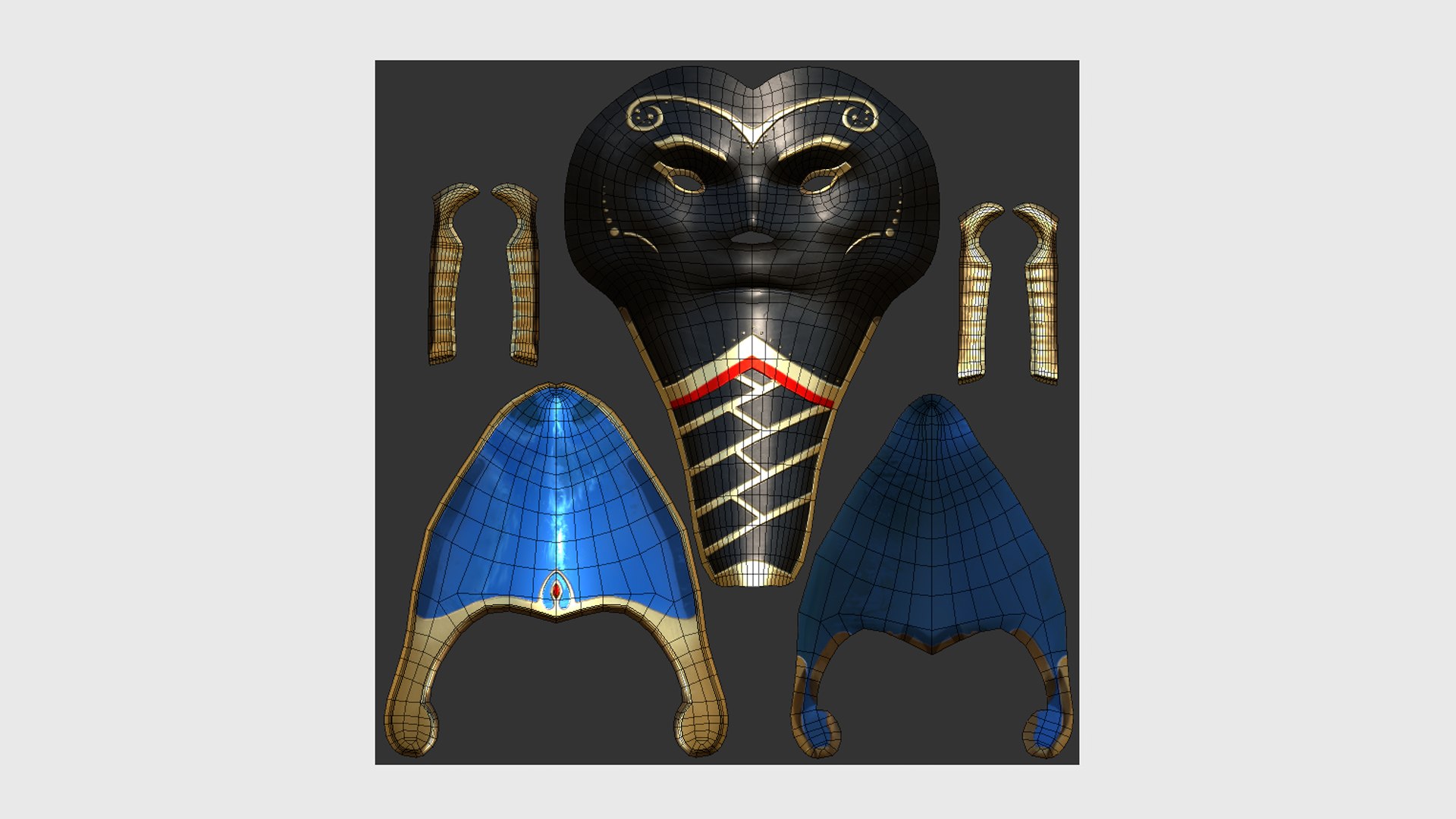 3D Osiris Mask A01 - Egyptian Gods Character Clothing Model ...