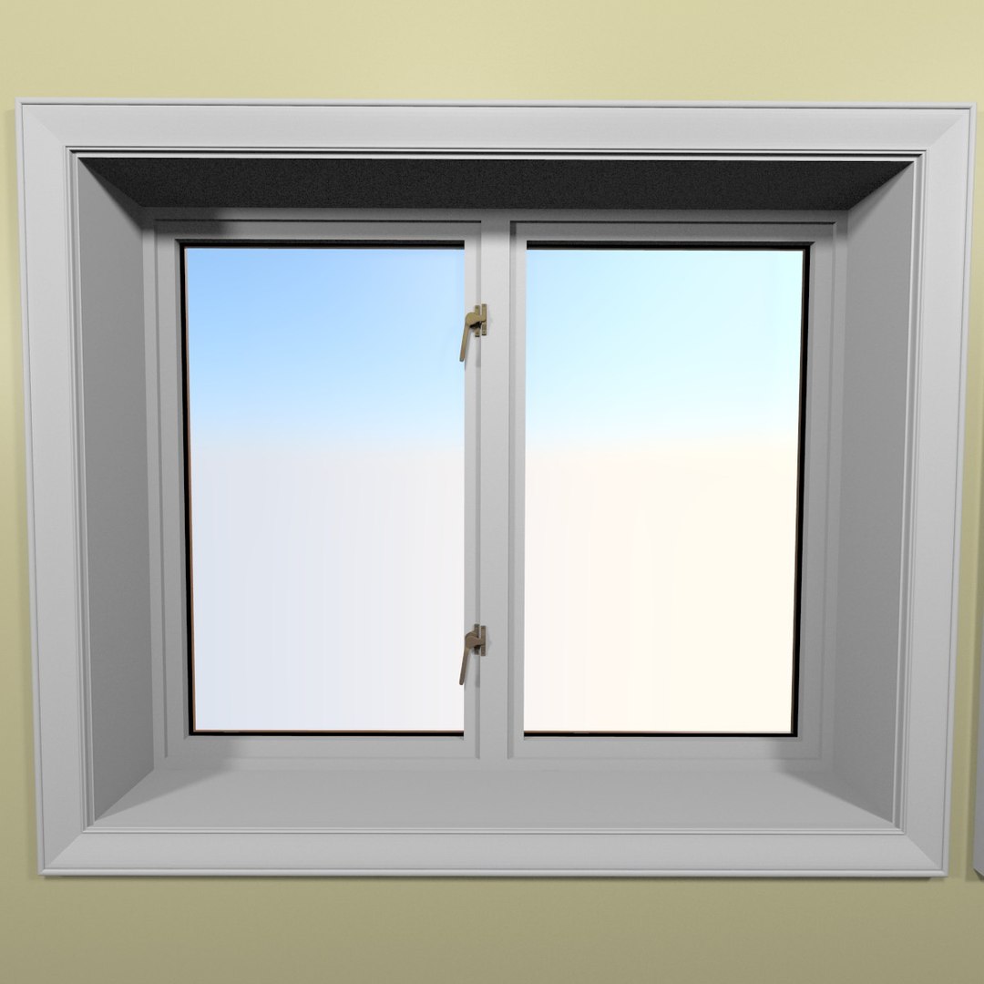 3d brass window clasp model