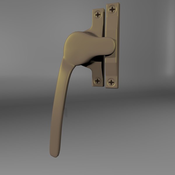 3d brass window clasp model