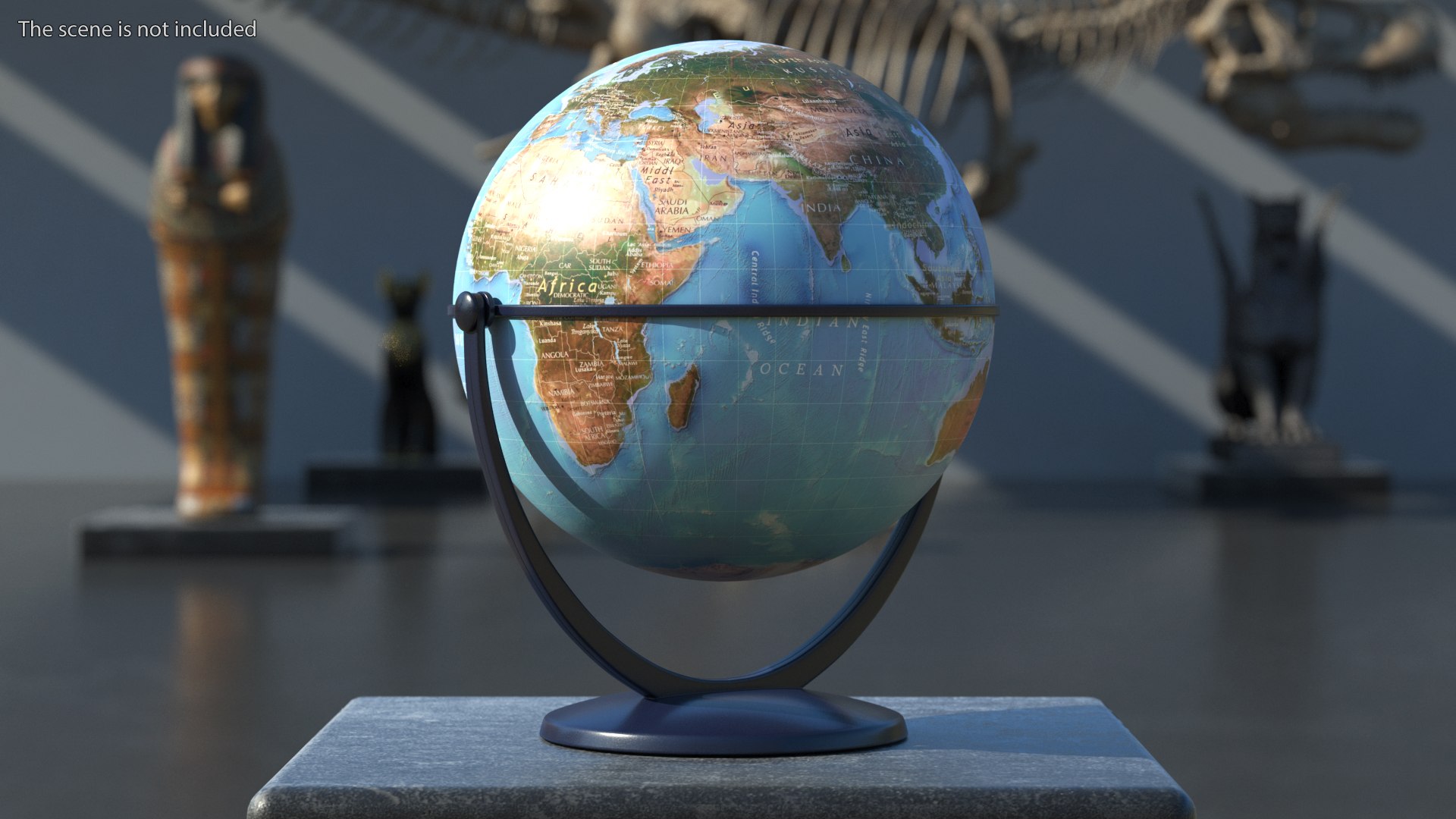Physical World Globe with Stand model - TurboSquid 1879422