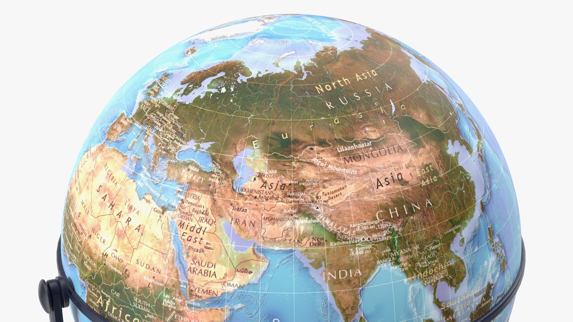 Physical World Globe with Stand model - TurboSquid 1879422