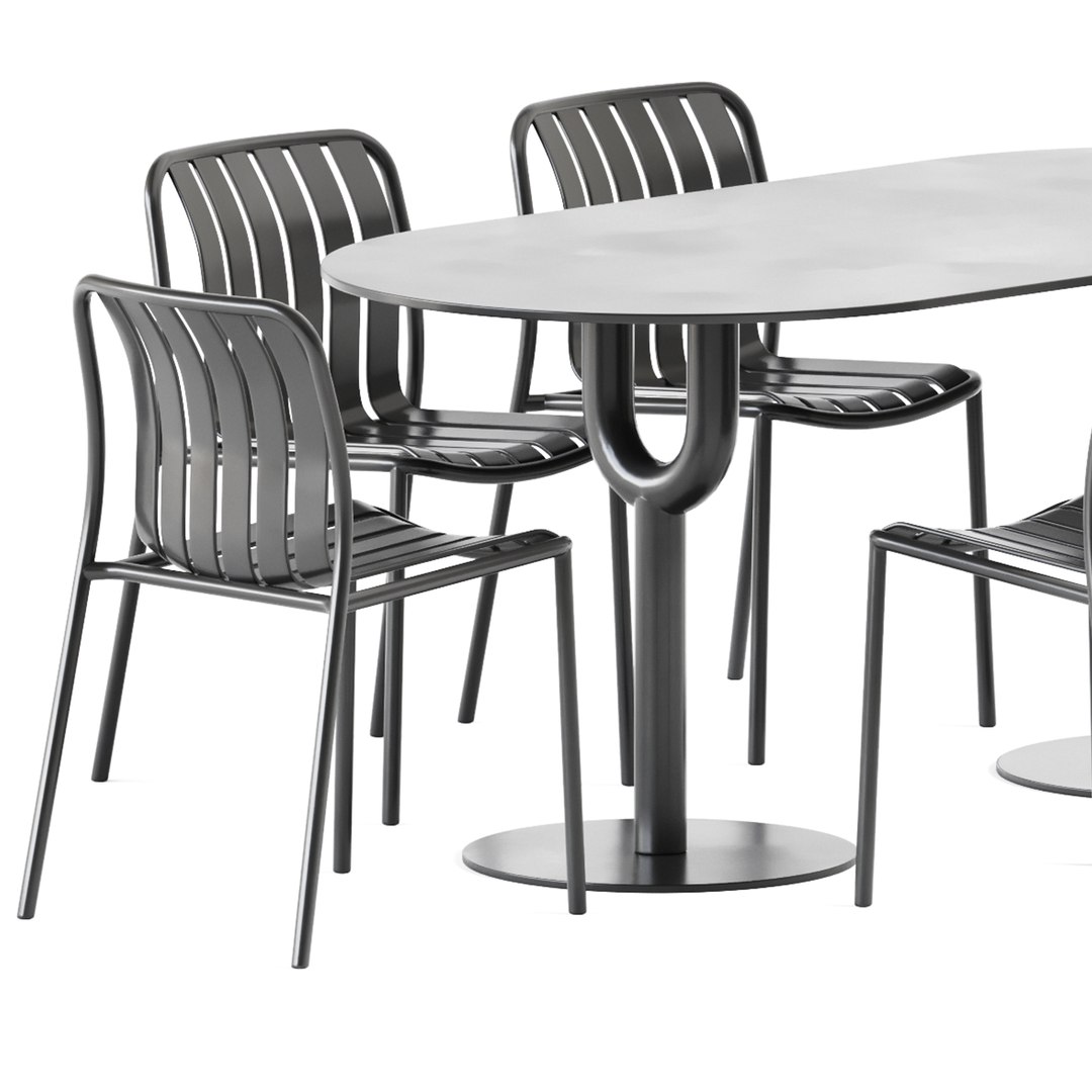 3D Piper Pedestal Pill Table By DesignByThem And Trocadero Chair By ...