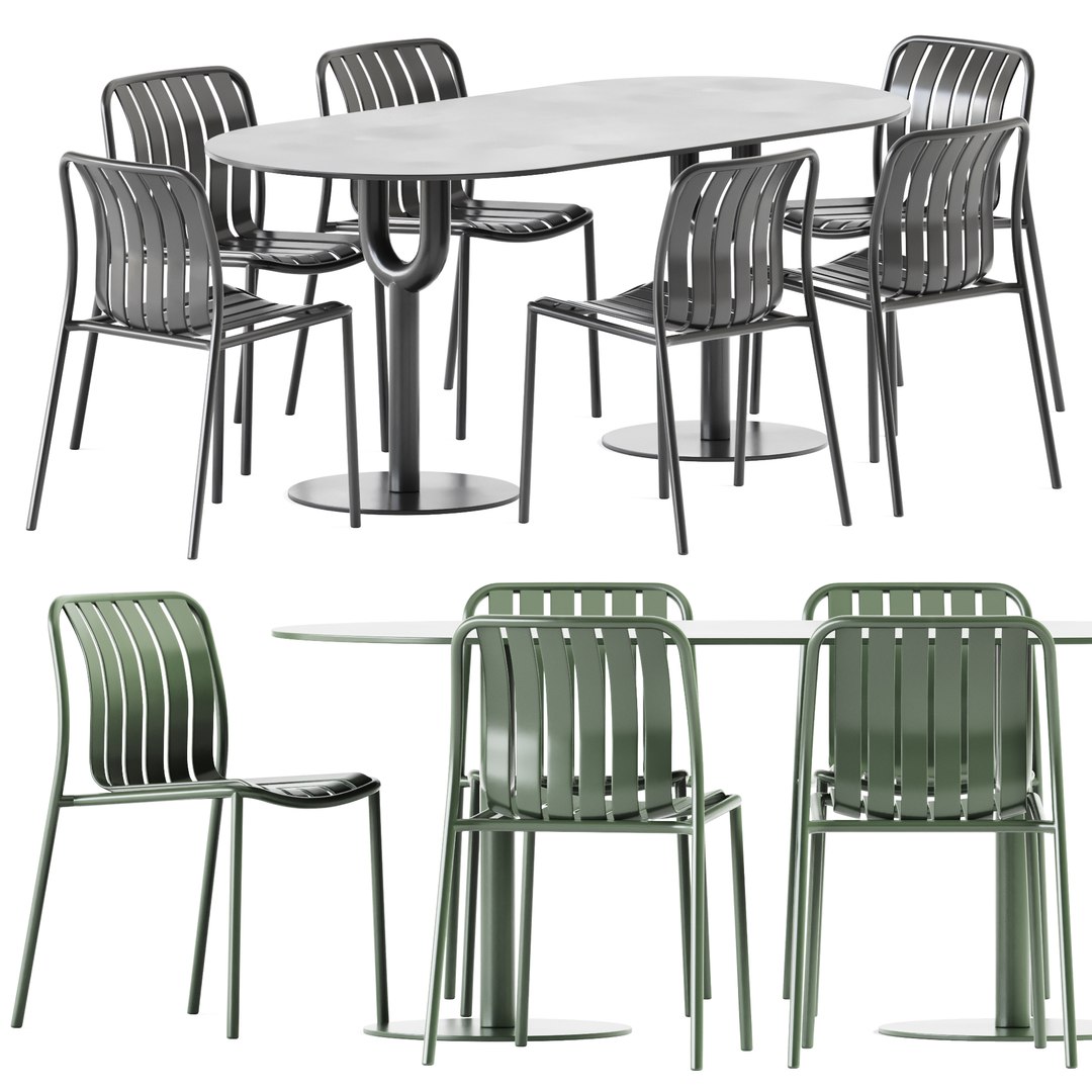 3D Piper Pedestal Pill Table By DesignByThem And Trocadero Chair By ...