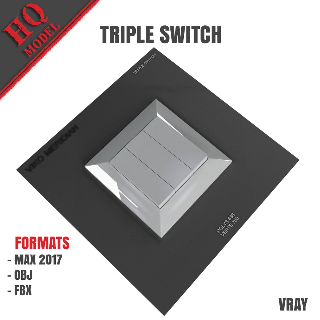 3D Triple Switch Model - TurboSquid 1369504