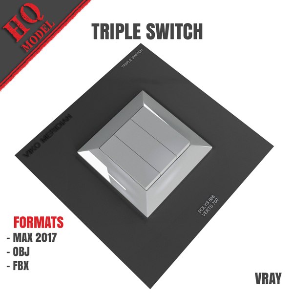 3D triple switch model - TurboSquid 1369504