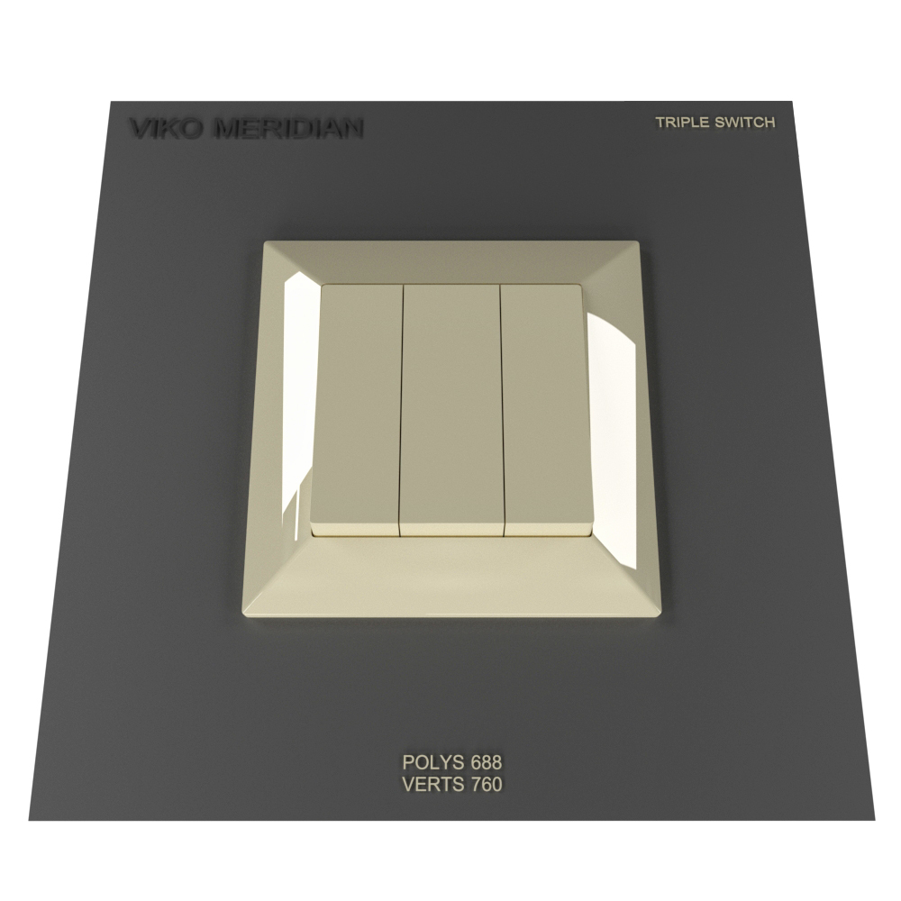 3D triple switch model - TurboSquid 1369504