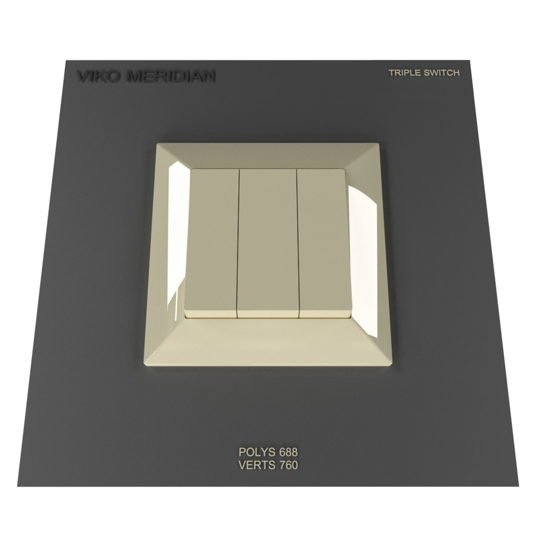 3D Triple Switch Model - TurboSquid 1369504