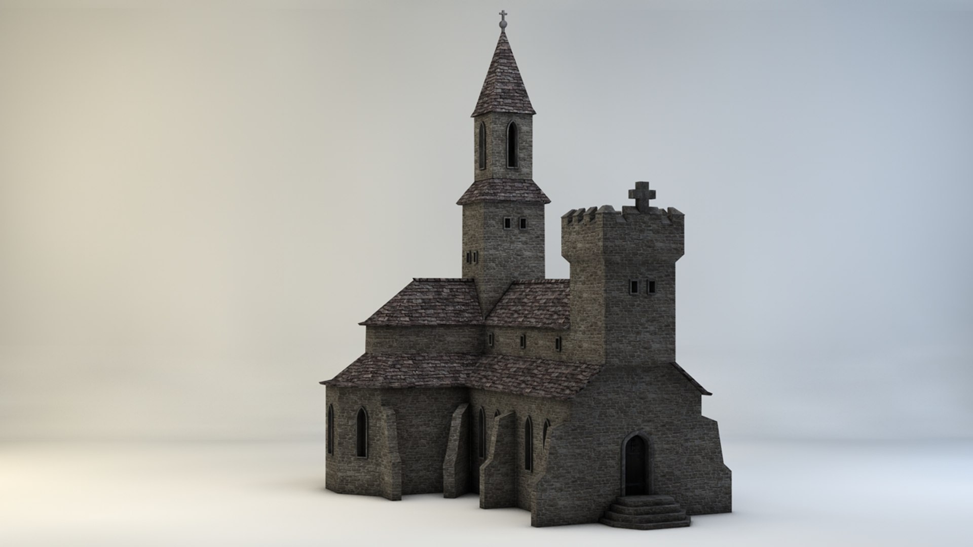 3ds max medieval church