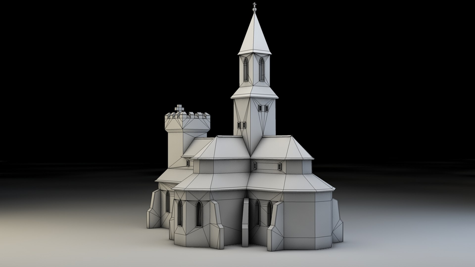 3ds max medieval church