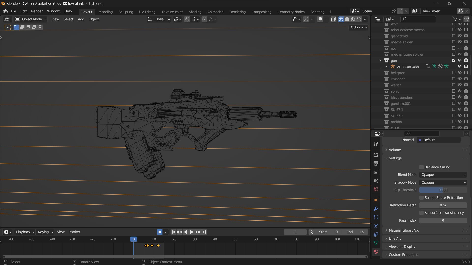 3D futuristic assault rifle - TurboSquid 2085683