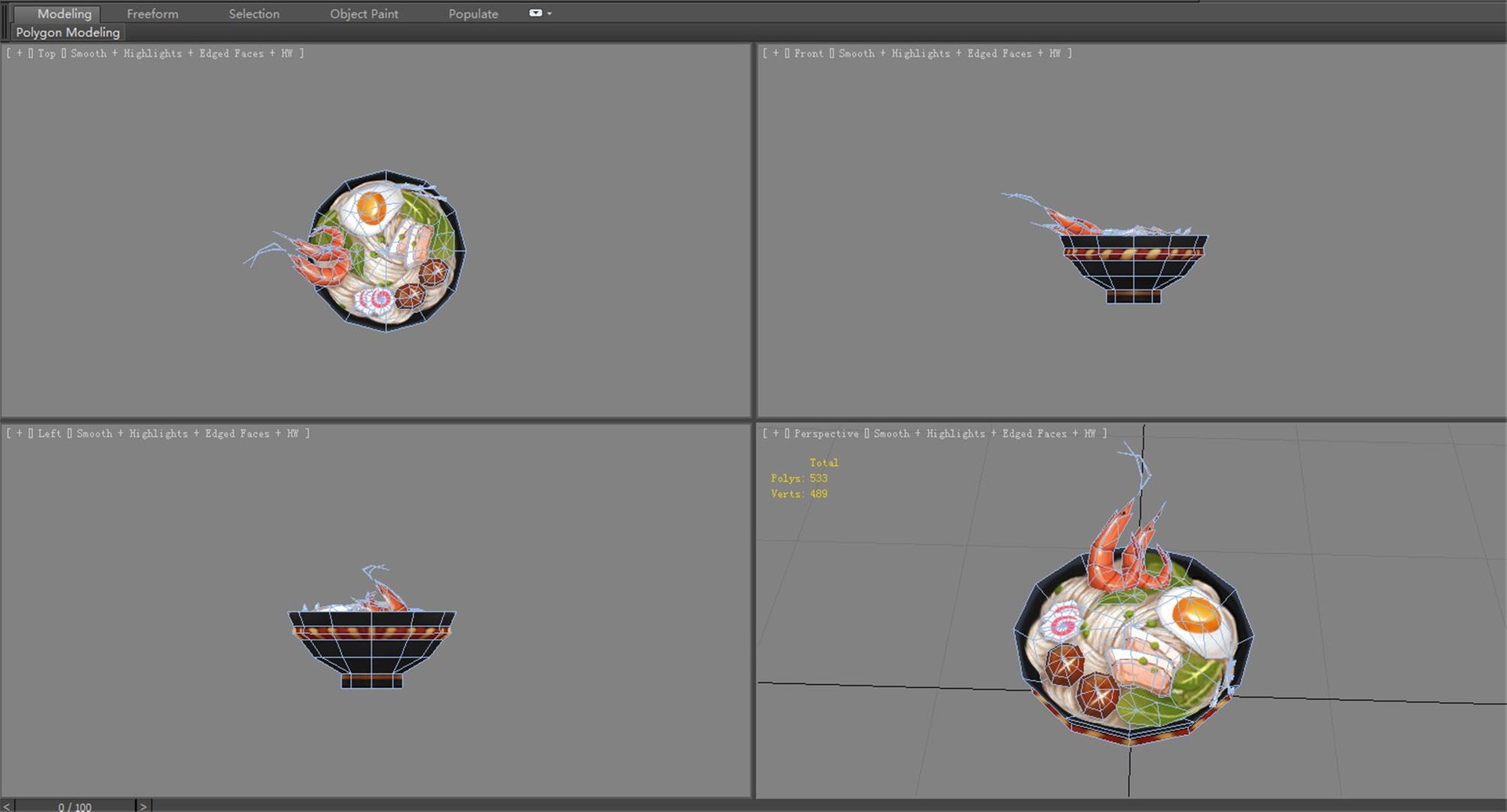 A Bowl Of Noodles 3D Model - TurboSquid 2110477