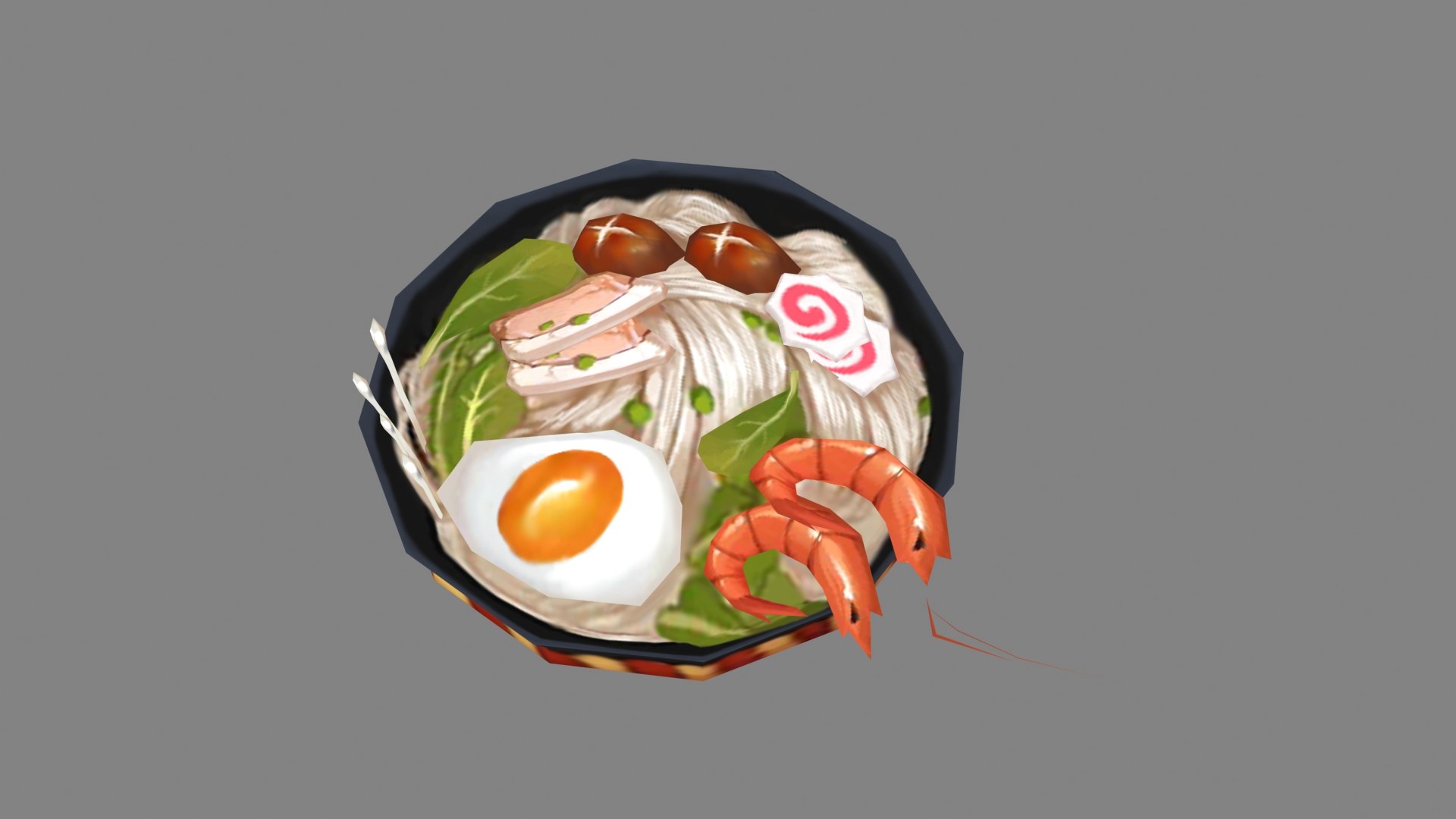 A Bowl Of Noodles 3D Model - TurboSquid 2110477