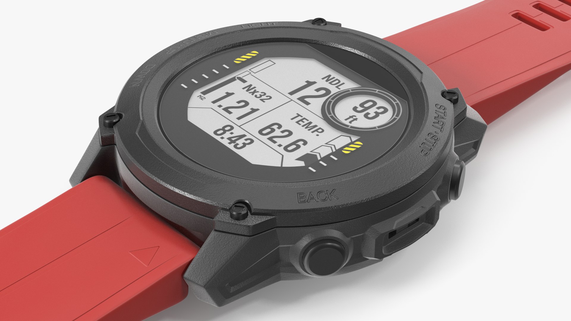 3D Dive Smartwatch Red Band - TurboSquid 2112696