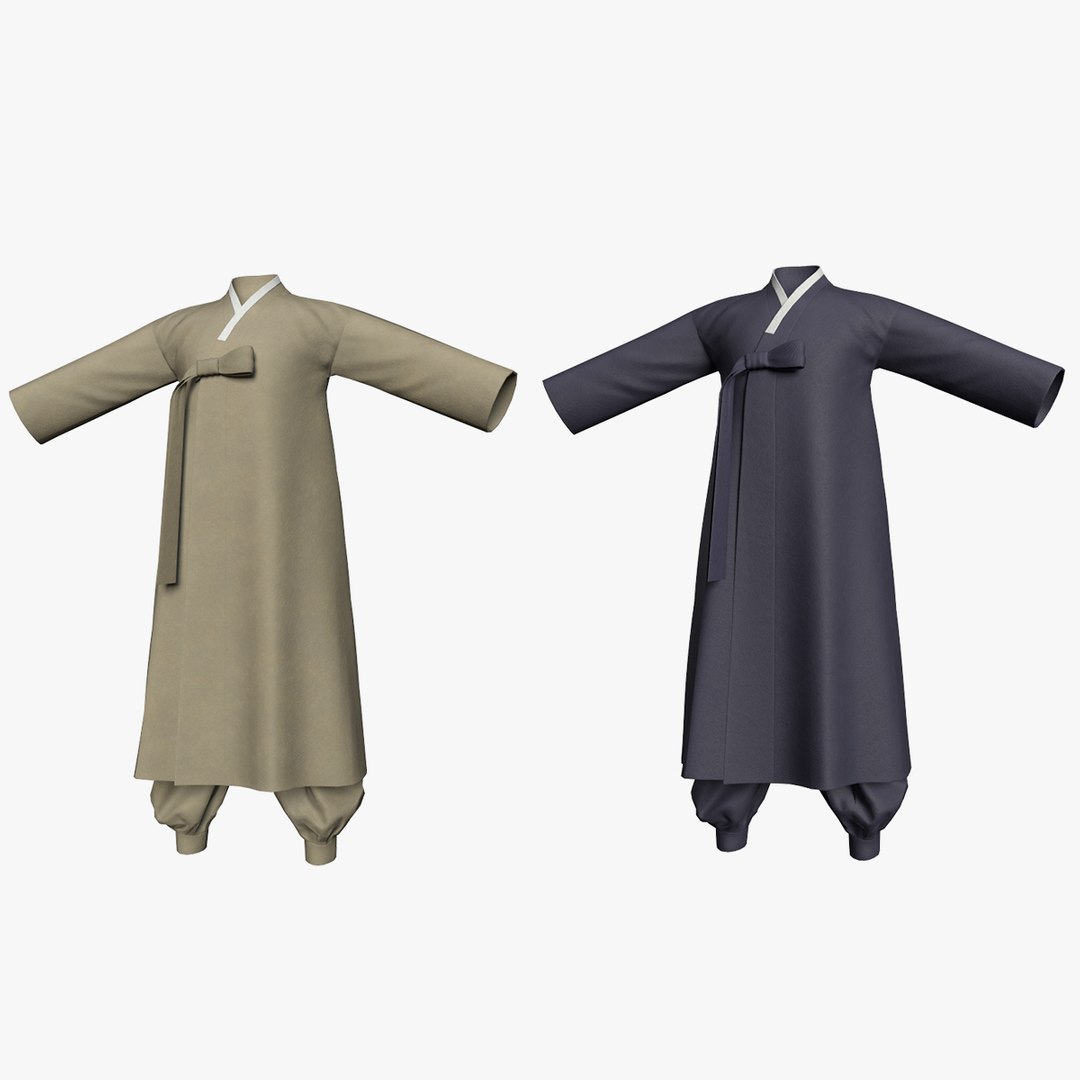 3D Durumagi Korea Clothing For Men - TurboSquid 1974427