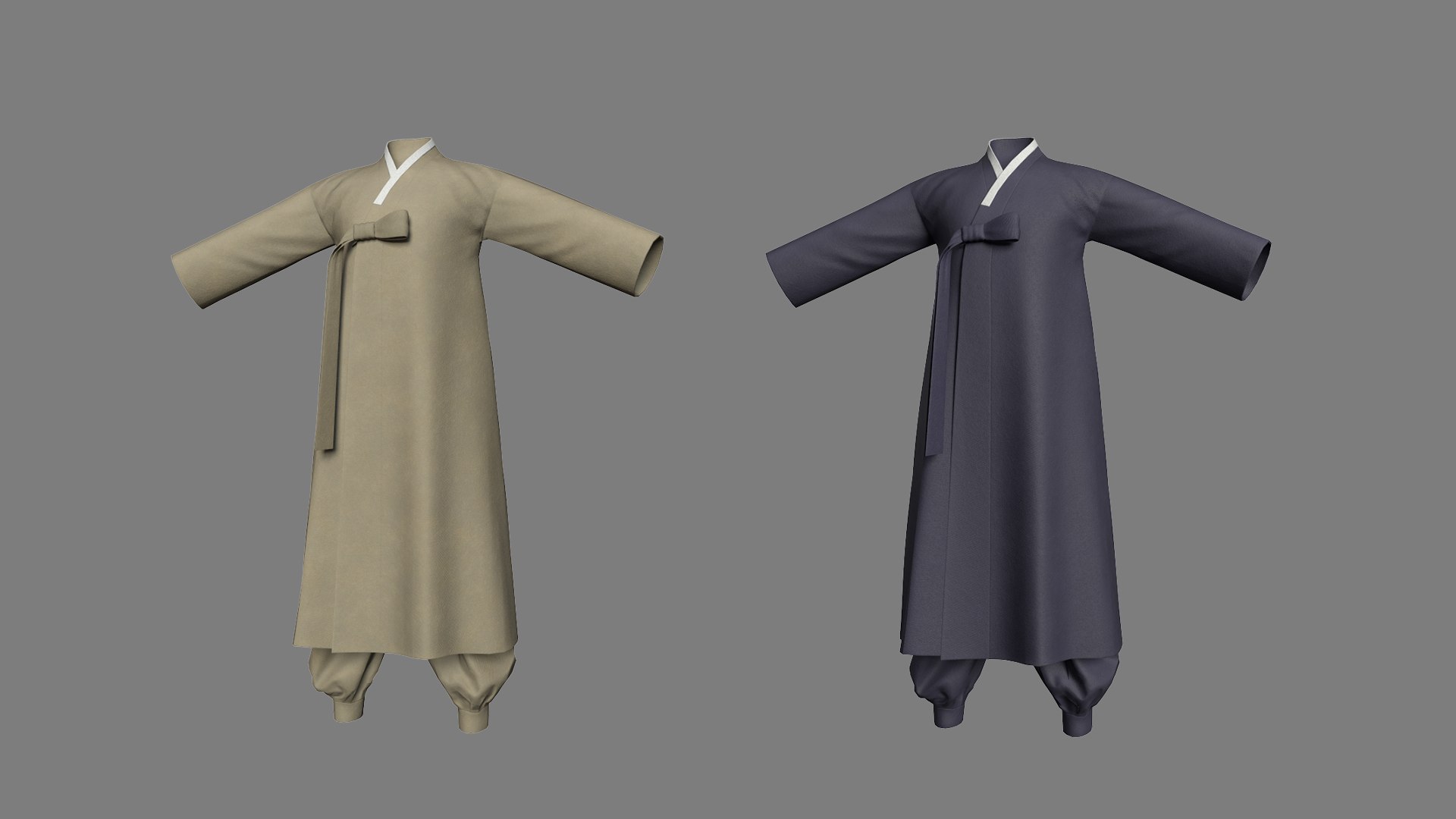 3D Durumagi Korea Clothing For Men - TurboSquid 1974427