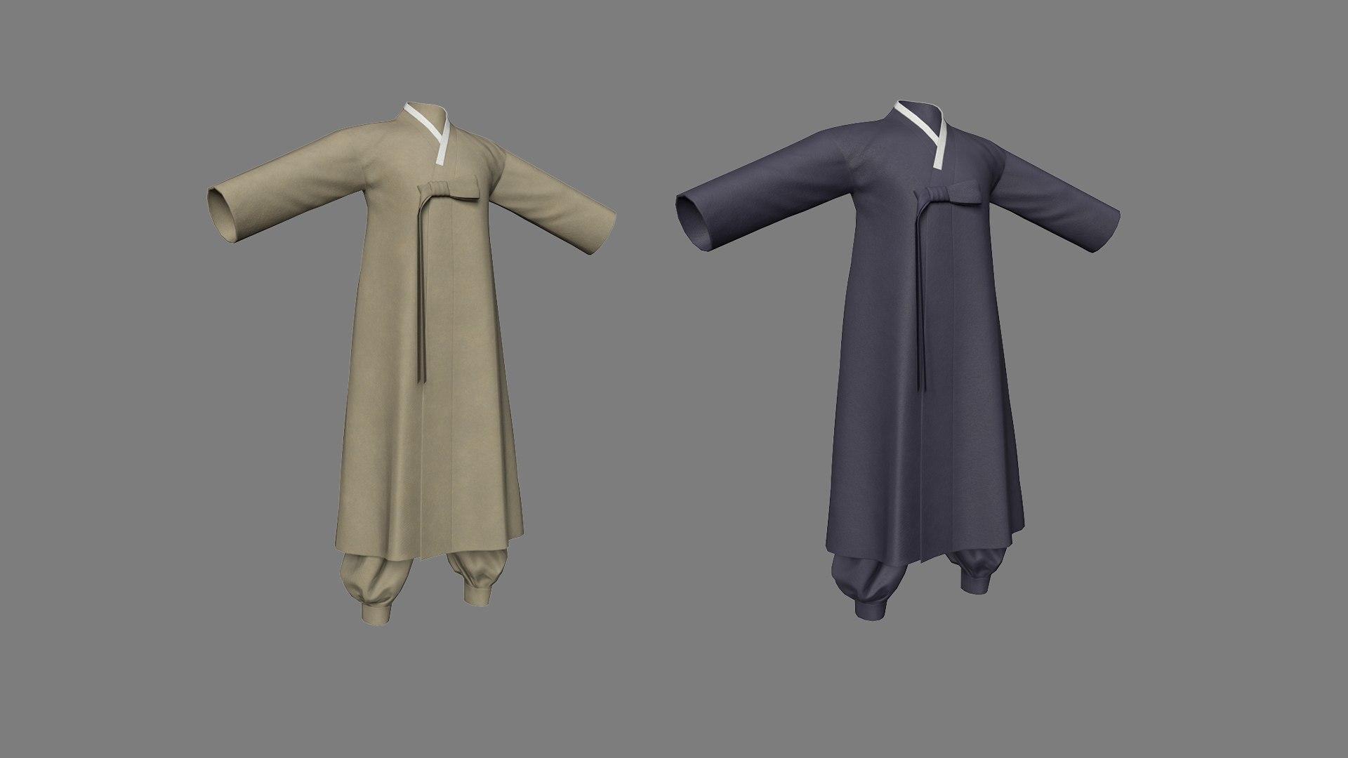 3D Durumagi Korea Clothing For Men - TurboSquid 1974427