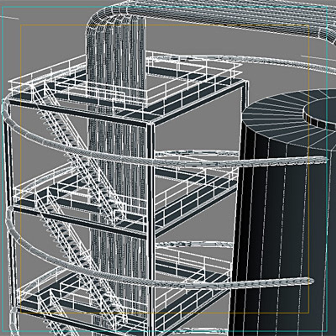 Industrial Tower 3d Model
