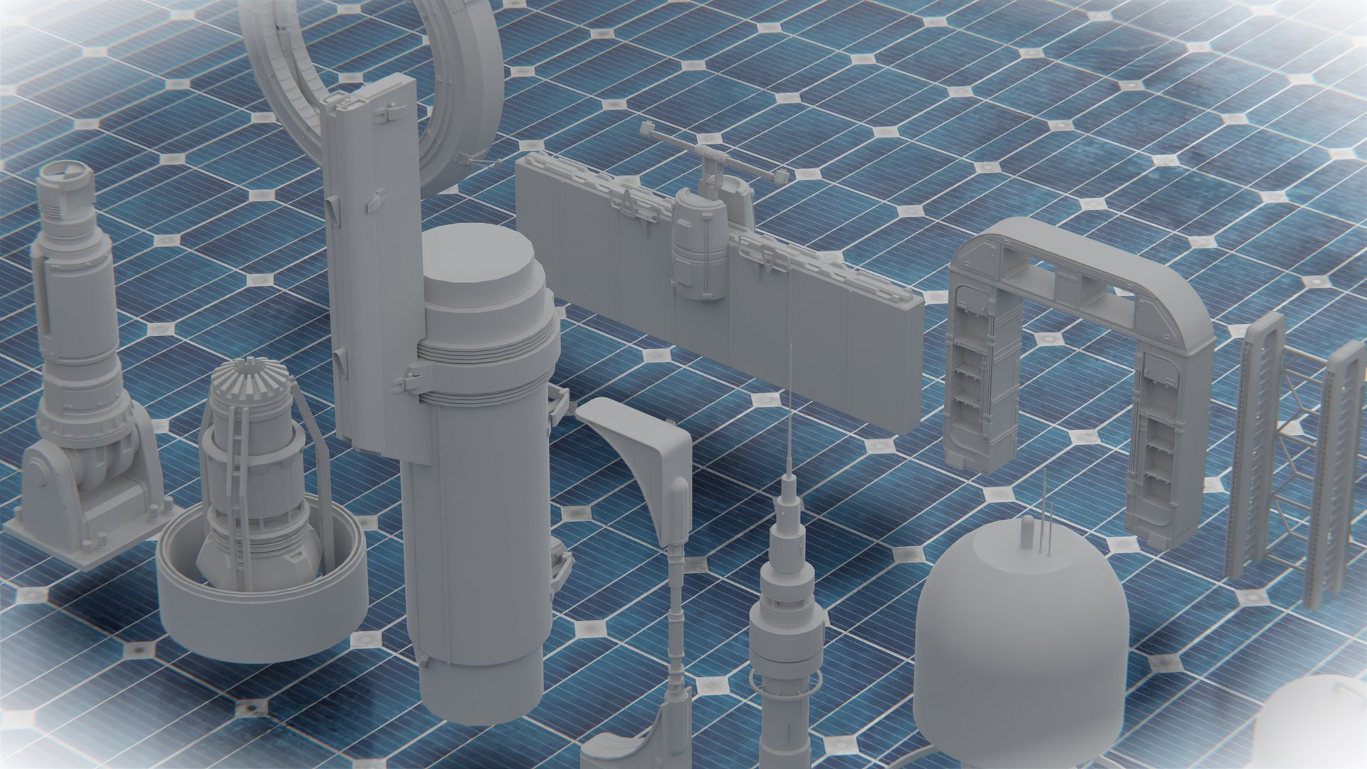 Scifi Various Kitbash model - TurboSquid 2137285