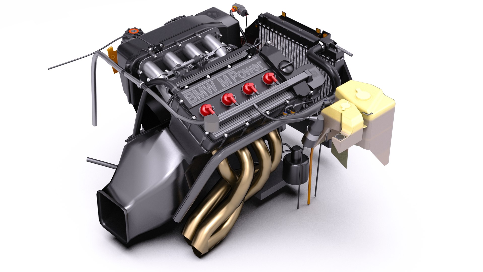 BMW M3 DOHC Inline 4 S14 Engine 3D - TurboSquid 2417658