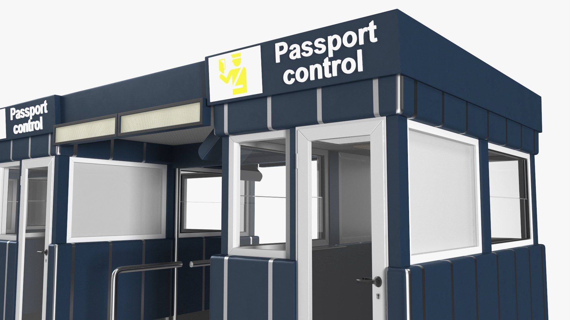 Airport Border Control Counter Blue 3D - TurboSquid 2098693