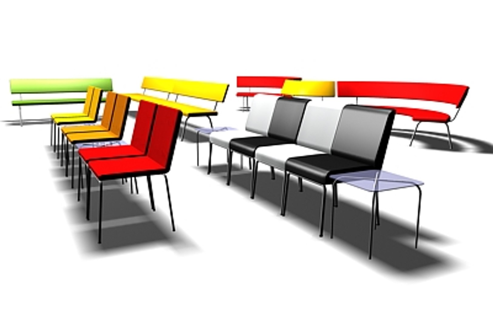 3d Model Chorus Chairs Tables