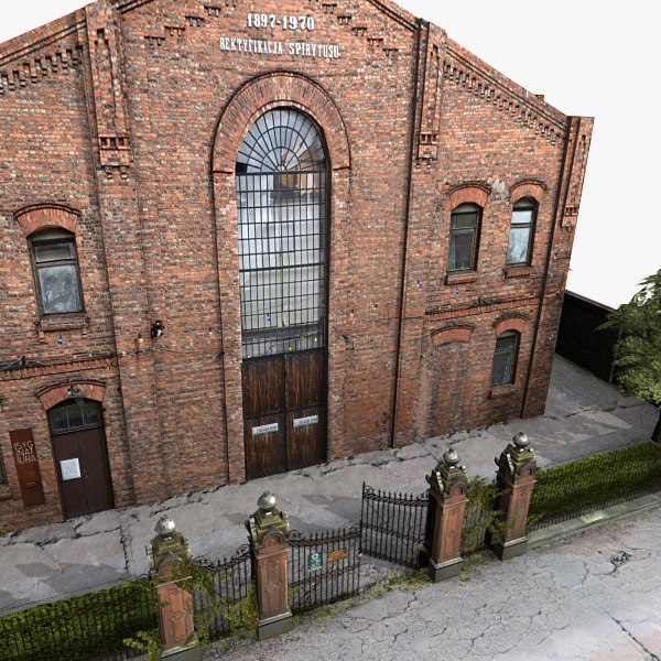 photorealistic old factory 3d model