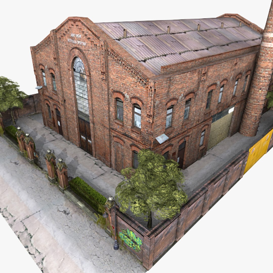 Photorealistic Old Factory 3d Model
