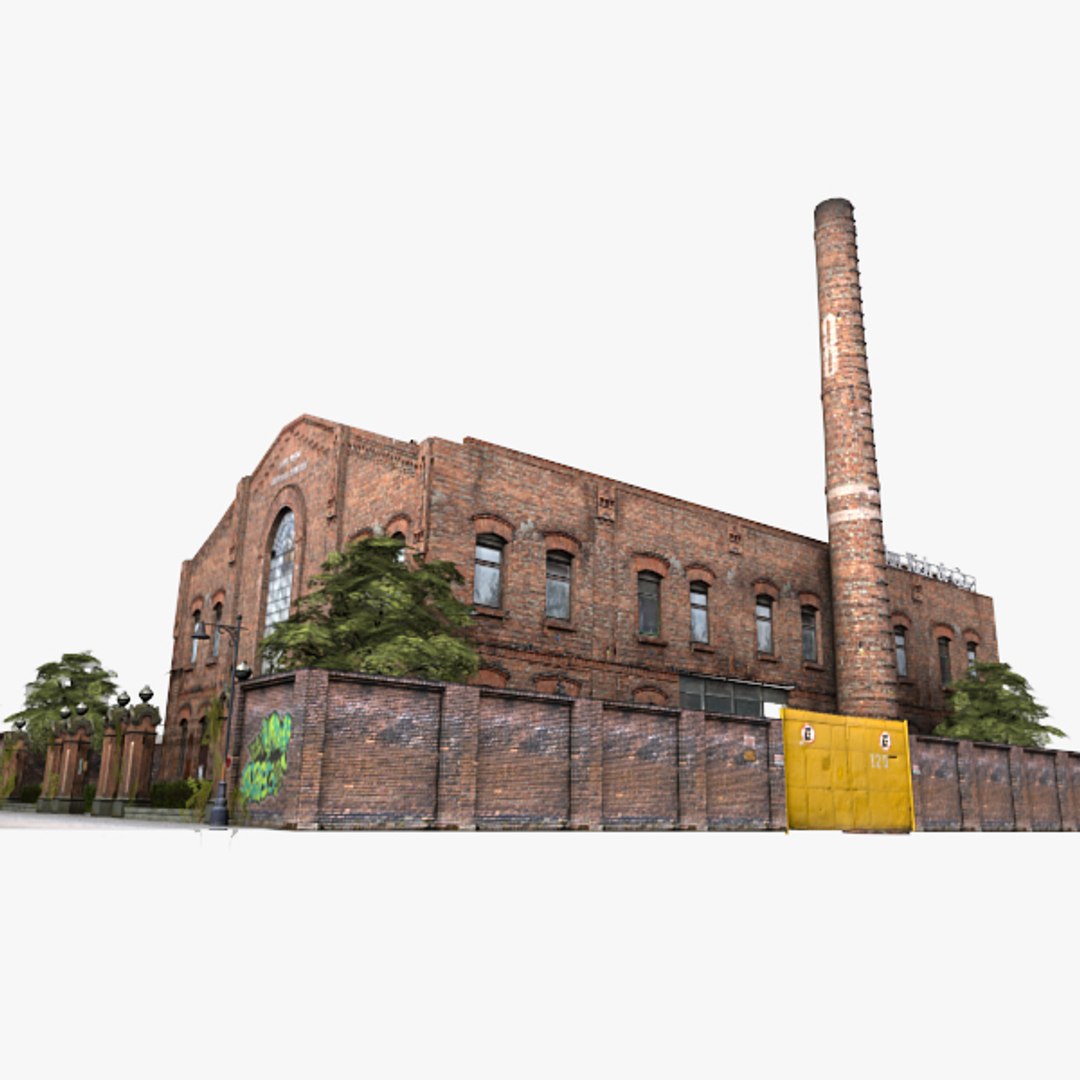 Photorealistic Old Factory 3d Model
