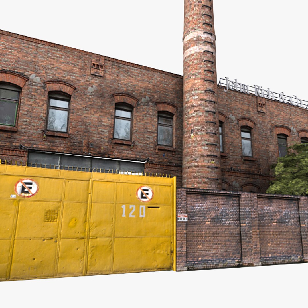 Photorealistic Old Factory 3d Model
