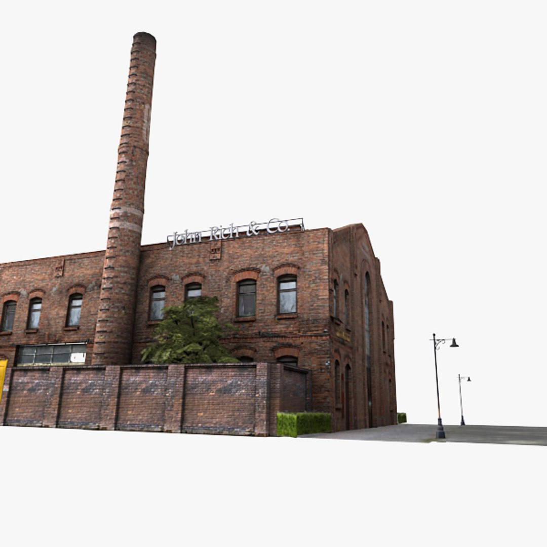 Photorealistic Old Factory 3d Model