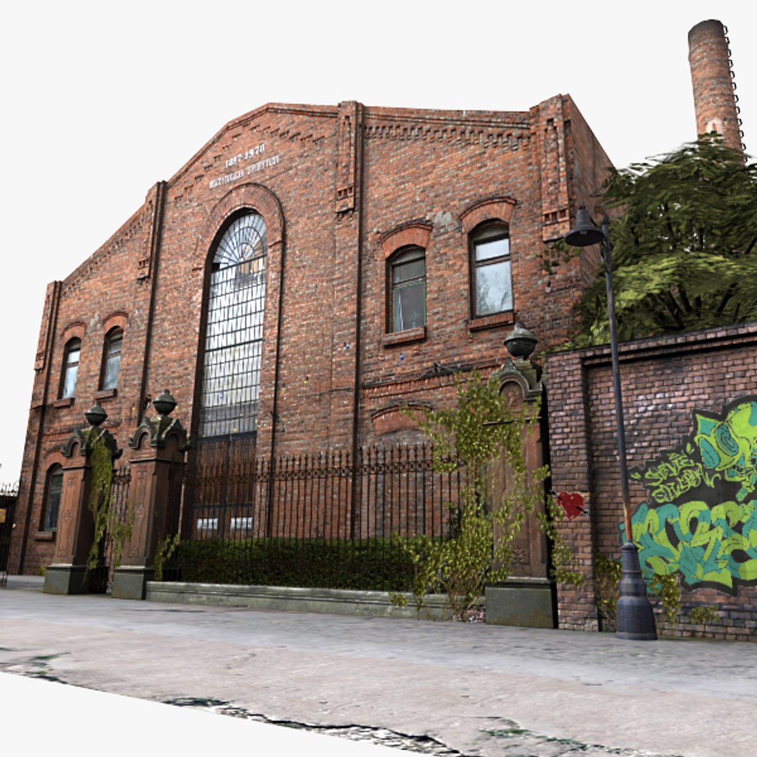 Photorealistic Old Factory 3d Model