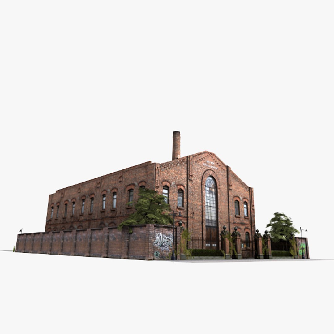 Photorealistic Old Factory 3d Model
