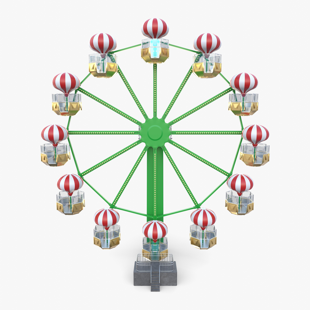 Animated ferris wheel v1 3D model - TurboSquid 2061150
