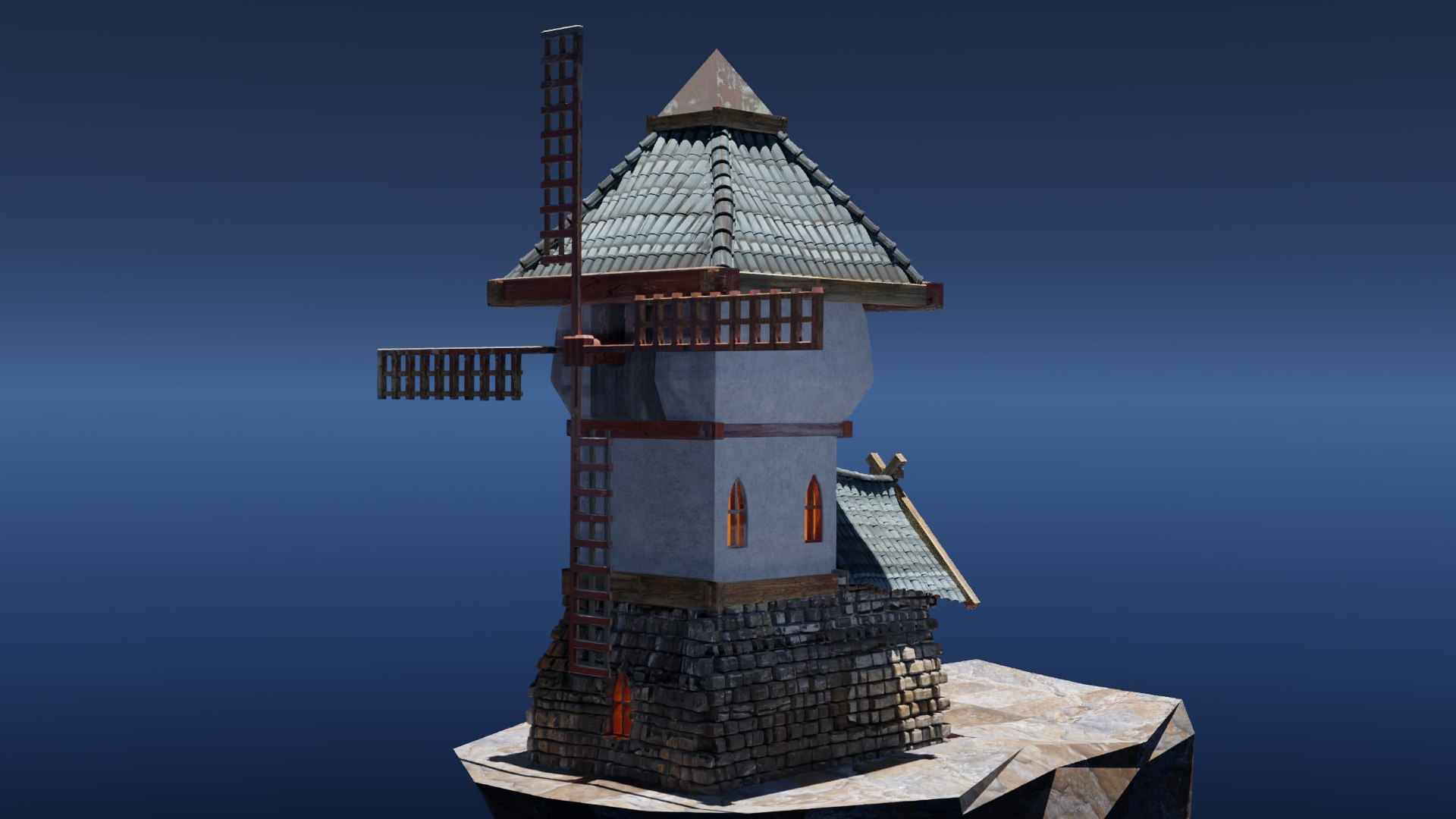 3D Model Medieval Windmill By PaulMk - TurboSquid 2011687