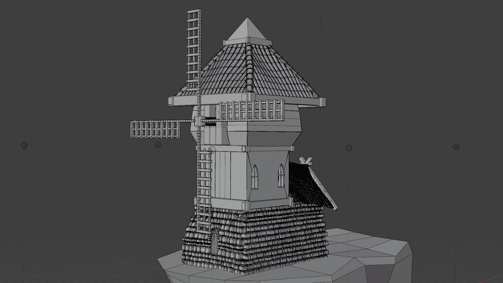 3D Model Medieval Windmill By PaulMk - TurboSquid 2011687