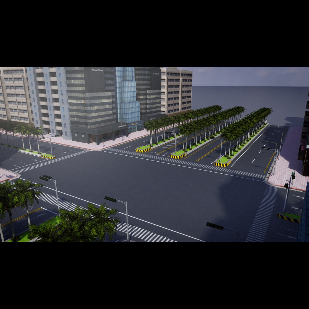 TW Street T Intersection 01 Model - TurboSquid 2211311