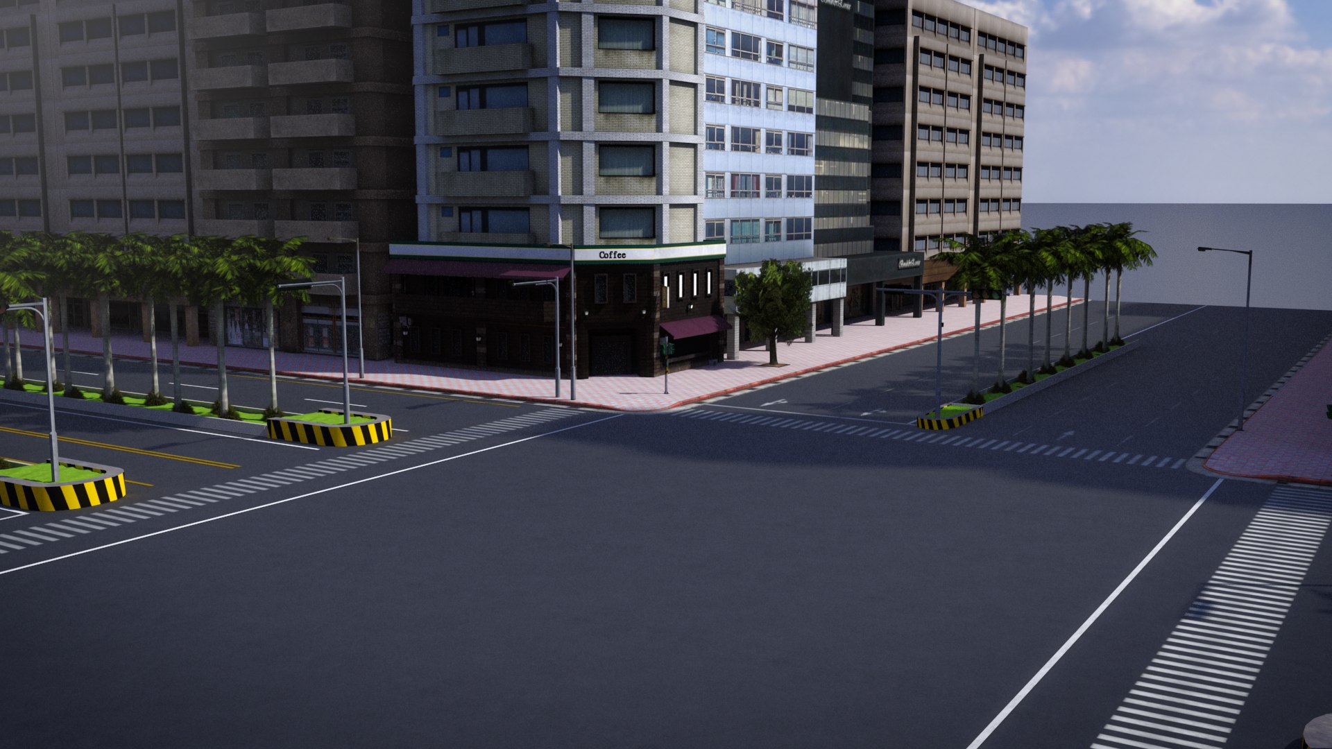 TW Street T Intersection 01 Model - TurboSquid 2211311