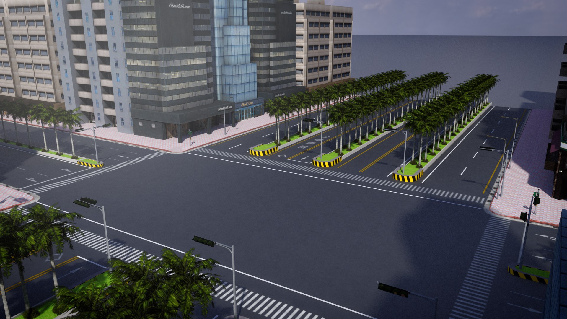 TW Street T Intersection 01 Model - TurboSquid 2211311