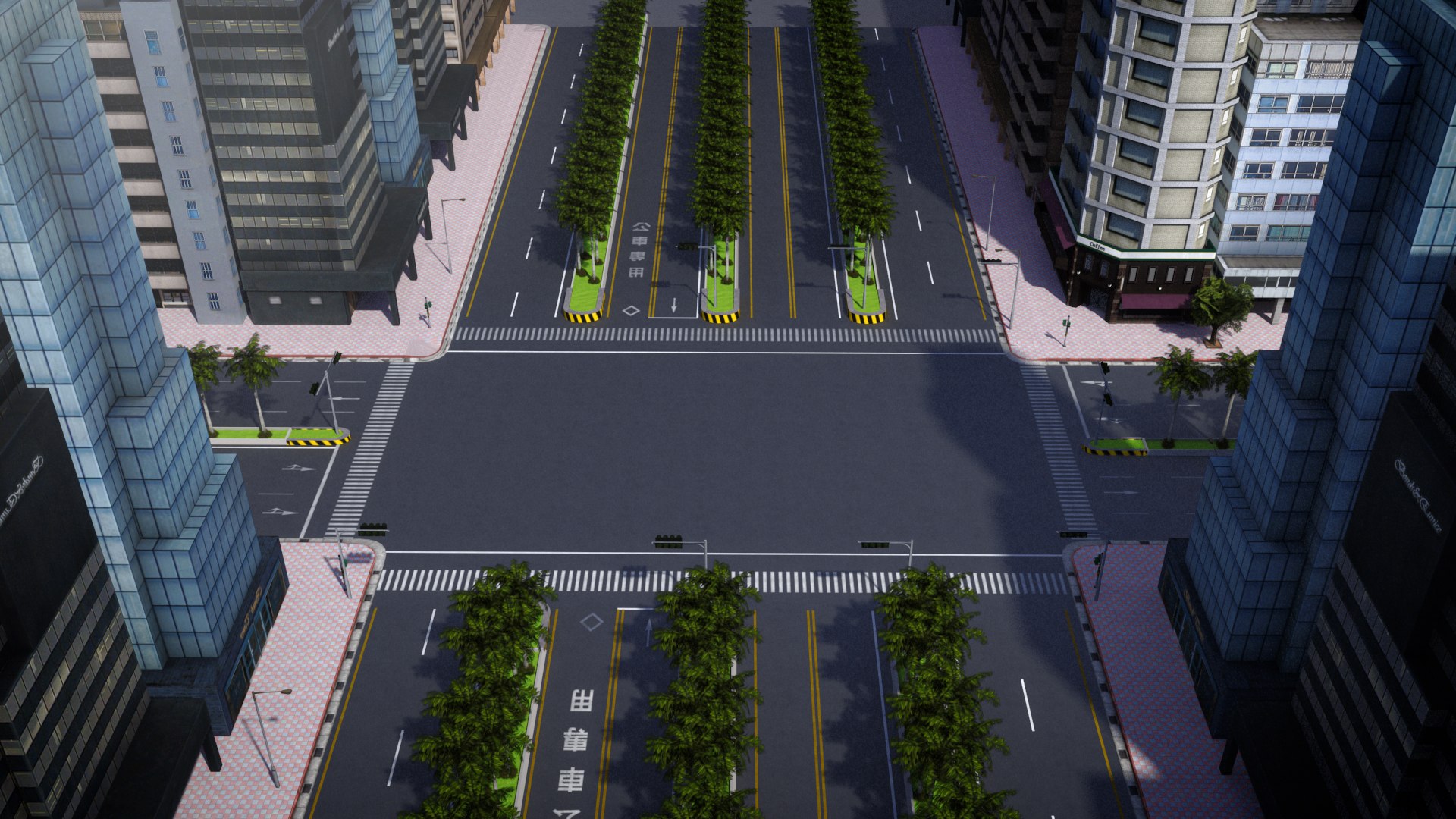 TW Street T Intersection 01 Model - TurboSquid 2211311