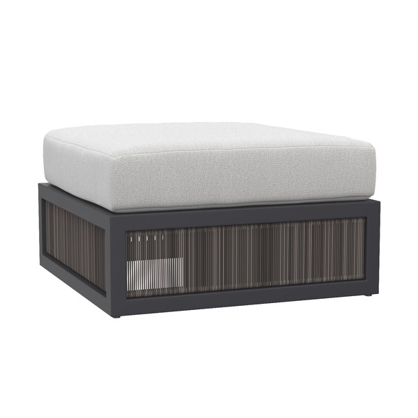 modelo 3d Capri Aluminum Ottoman - TurboSquid 2059171