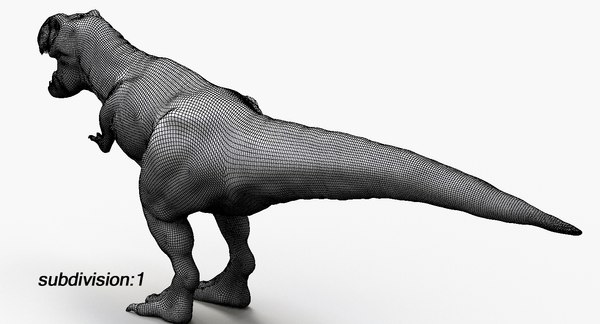 3d model v-ray rigged rex