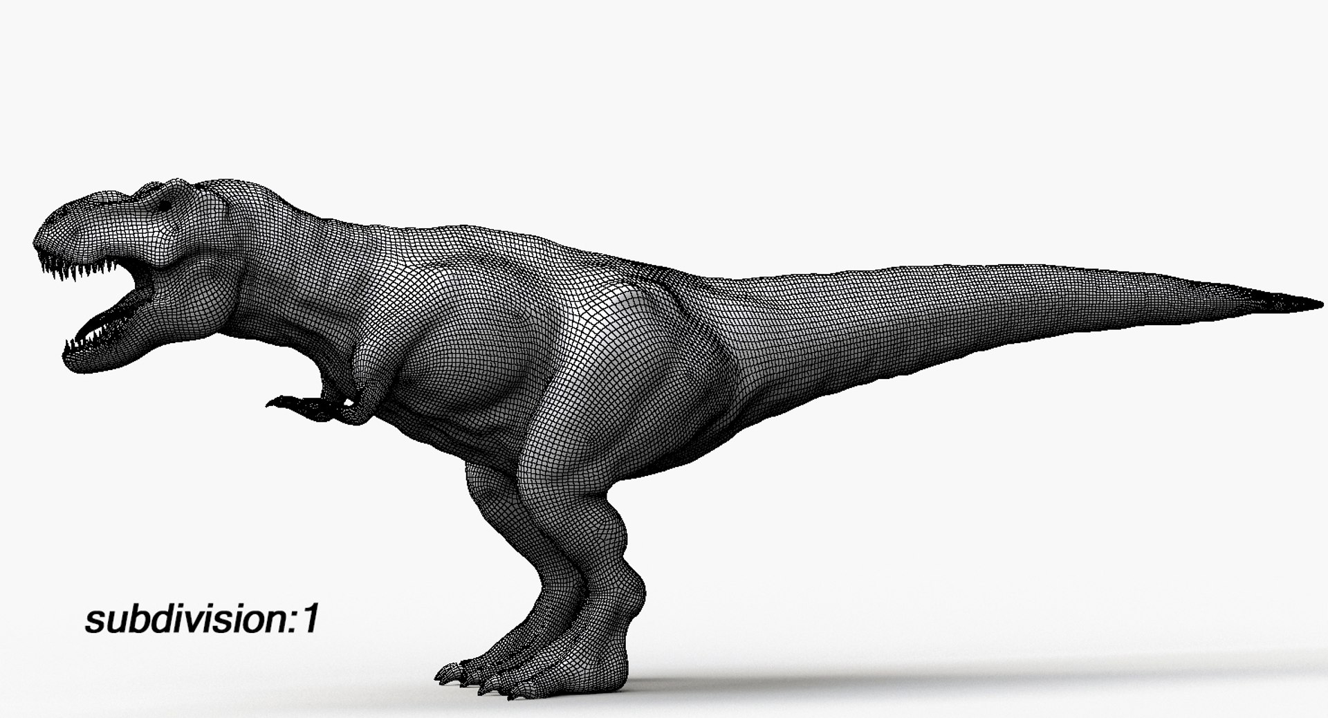 3d model v-ray rigged rex