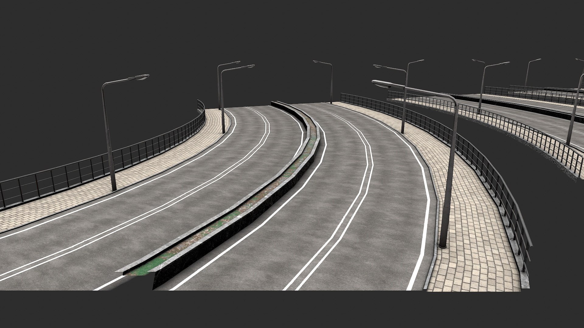 Modular highway PBR 3D model - TurboSquid 1765117