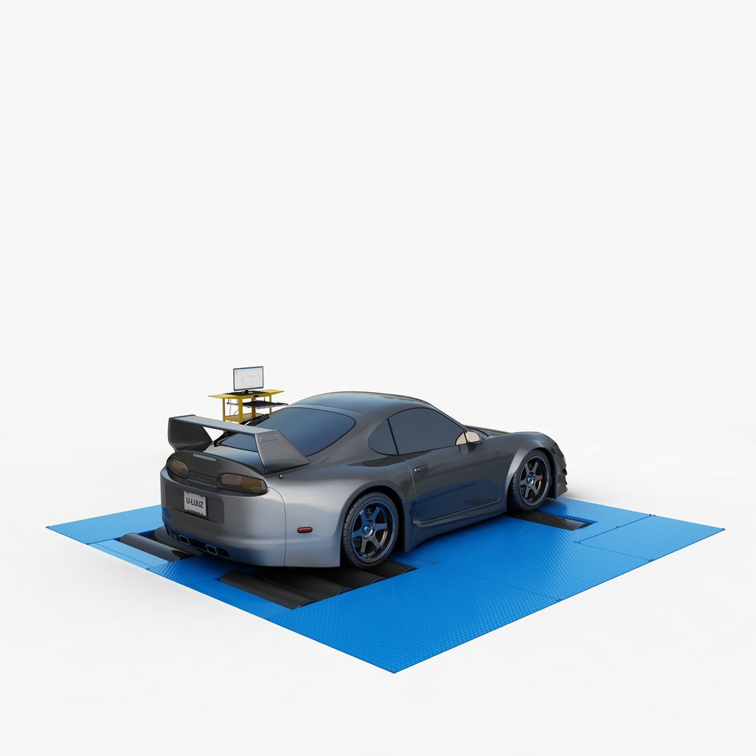 3d car wheel chassis cart model