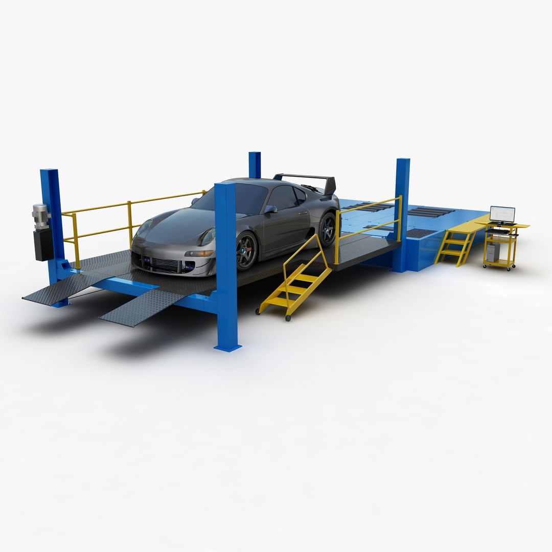 3d car wheel chassis cart model