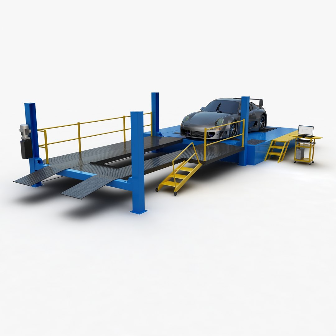 3d car wheel chassis cart model